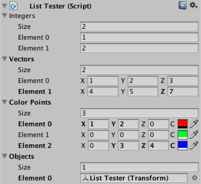 Editorguilayout List E START Editorguilayout List E START
